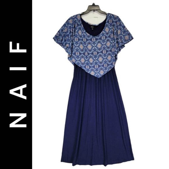 NAIF | Dresses | Naif Womens Navy Blue Pop Over Dress Sheath Stretch ...